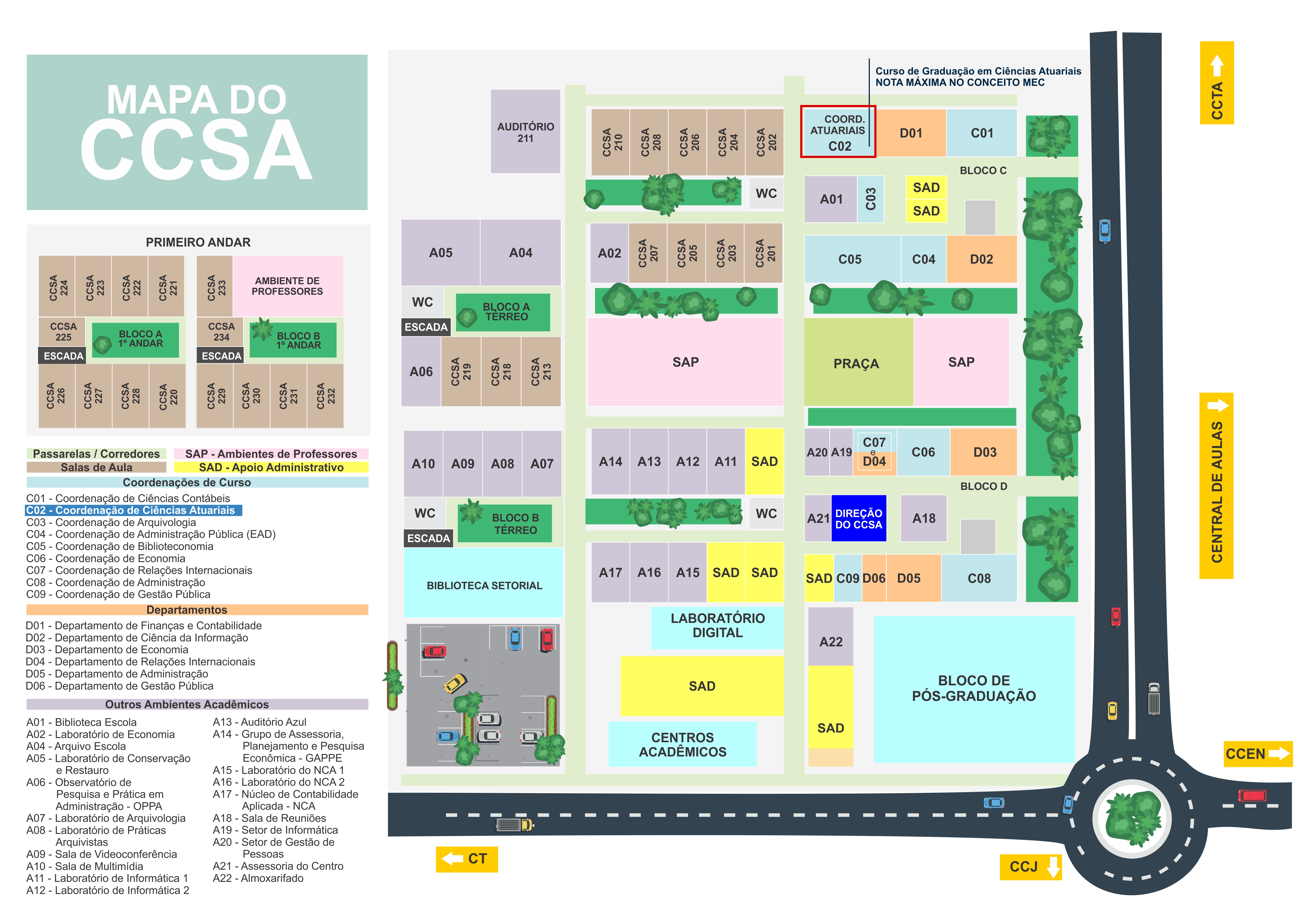 Mapa do CCSA — UNIVERSIDADE FEDERAL DA PARAÍBA - UFPB COORDENAÇÃO DO ...